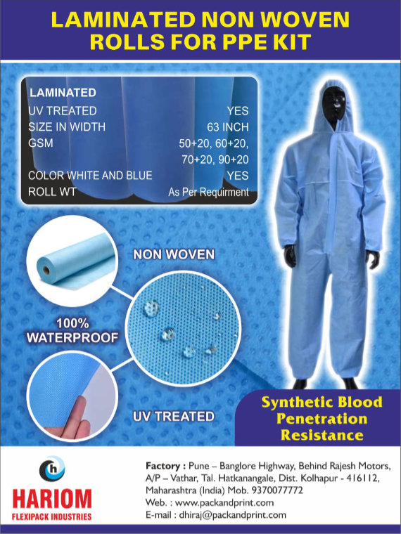 Non Woven Fabric Manufacturer for PPE Kit in India | Non Woven Cloth ...
